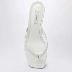 TOTEME Leather Heeled Thong Sandals - White