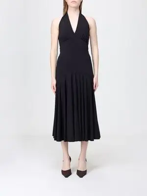 Michael Kors Halterneck V-neck Midi Dress