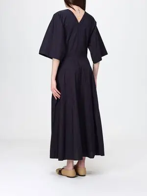 FORTE_FORTE V-neck Midi Dress - Blue