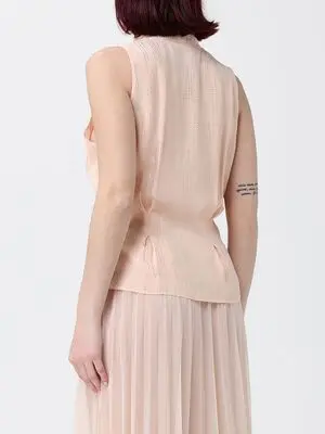 FORTE_FORTE Sleeveless Viscose Blend Top With Lurex - Nude