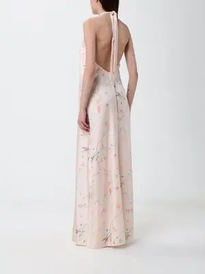 FORTE_FORTE Printed Silk Halterneck Maxi Dress