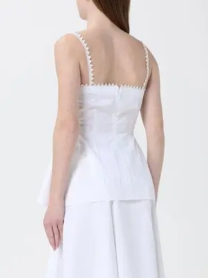 Jacquemus Cotton Square Neck Top - White