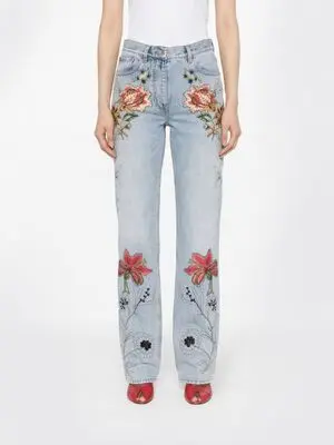 Valentino Garavani Embroidered Jeans For Women