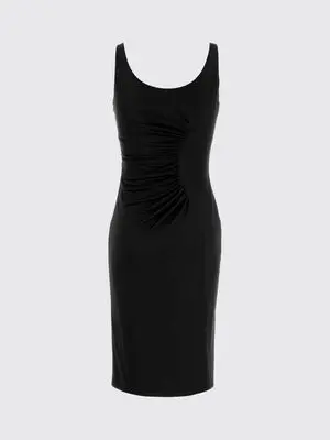 Versace Ruched Midi Dress - Black
