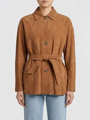 Peuterey Suede Leather Belted Jacket - Brown