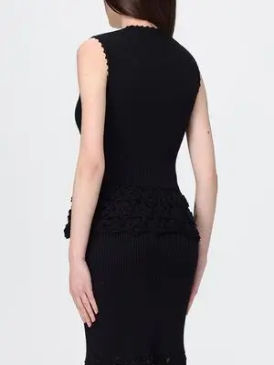 GANNI Organic Cotton Knit Top - Black