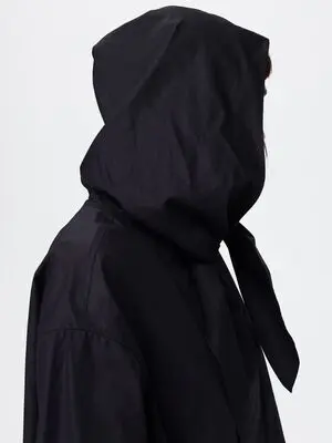 TOTEME Organic Cotton Hooded Jacket - Black