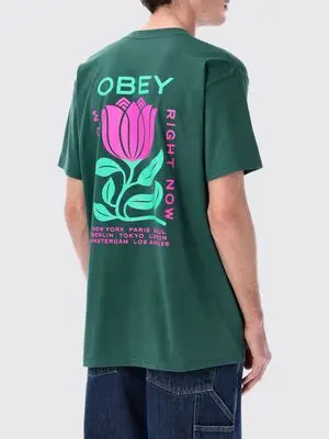 Obey Printed Cotton T-shirt - Green