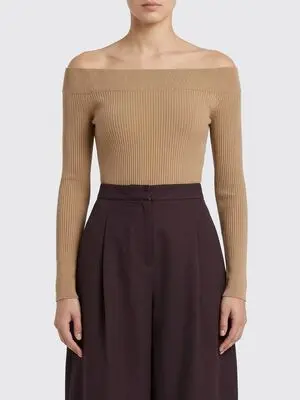 Alaïa Viscose Knit Bodysuit - Beige