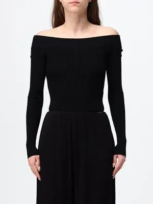 Alaïa Viscose Knit Bodysuit - Black