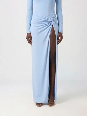 Andamane Knot Detailed Maxi Skirt - Gnawed Blue