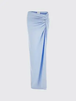 Andamane Knot Detailed Maxi Skirt - Gnawed Blue