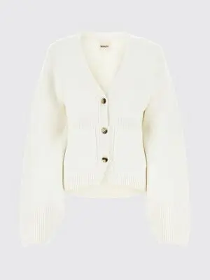 Khaite V-neck Ribbed Cardigan With Pockets - Cream