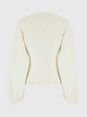 Khaite V-neck Ribbed Cardigan With Pockets - Cream