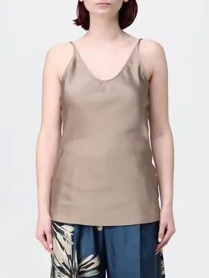 Brunello Cucinelli Pure Silk Satin Top - Brown