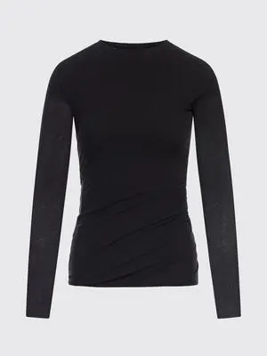 JIL SANDER Long Sleeve Ruched Top - Black