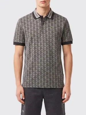 Lacoste Monogram Jacquard Polo Shirt - Grey