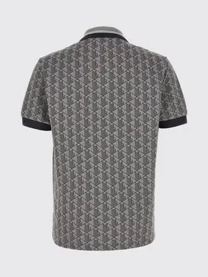 Lacoste Monogram Jacquard Polo Shirt - Grey
