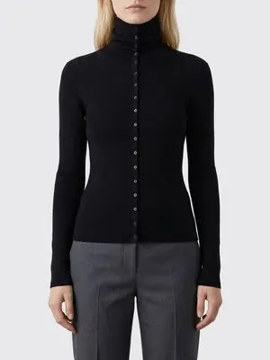 TOTEME Viscose Blend Turtleneck Cardigan - Black