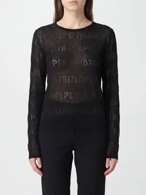 Patrizia Pepe Viscose Jumper With Perforated Logo