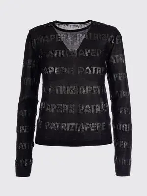 Patrizia Pepe Viscose Jumper With Perforated Logo