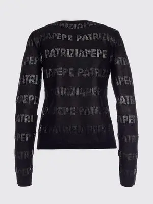 Patrizia Pepe Viscose Jumper With Perforated Logo