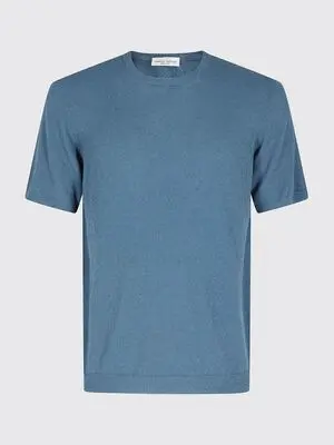 ROBERTO COLLINA Cotton Blend Crewneck Sweater - Blue