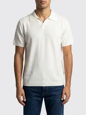 ROBERTO COLLINA Cotton Knit Polo Shirt - Ecru