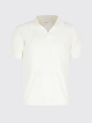 ROBERTO COLLINA Cotton Knit Polo Shirt - Ecru