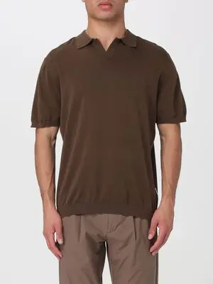 PEOPLE OF SHIBUYA Wool Knit Polo Shirt - Brown