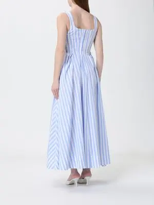 Sportmax Striped Cotton Midi Dress - Multicolor