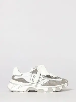 Dolce & Gabbana Dg Country Road Suede And Mesh Sneakers - White