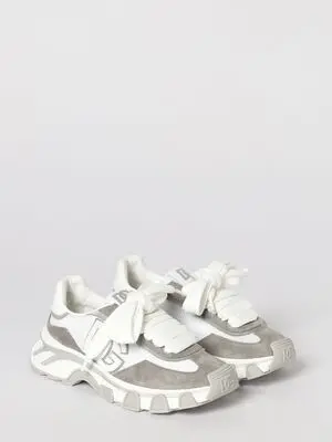 Dolce & Gabbana Dg Country Road Suede And Mesh Sneakers - White