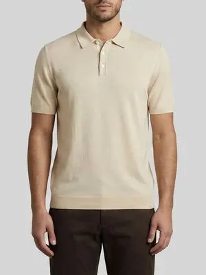 ROBERTO COLLINA Linen Polo Shirt - Ecru