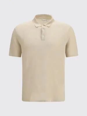 ROBERTO COLLINA Linen Polo Shirt - Ecru