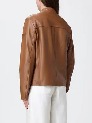 Peuterey Leather Bomber Jacket - Brown