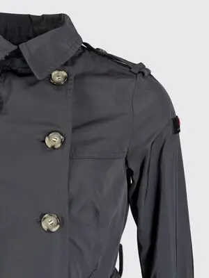 Peuterey Polyester Double Breasted Trench Coat - Blue