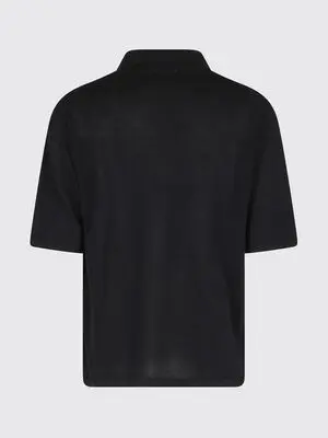 ROBERTO COLLINA Cotton Polo Shirt - Black