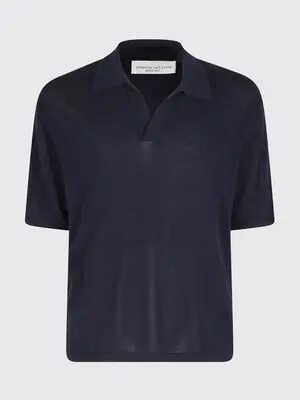 ROBERTO COLLINA Cotton Polo Shirt - Navy
