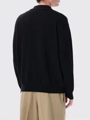 ROBERTO COLLINA Cotton Knit Polo Shirt - Black
