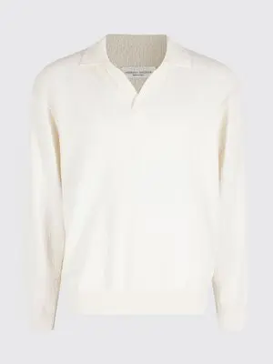 ROBERTO COLLINA Cotton Knit Polo Shirt - Ecru