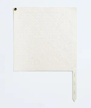 Bottega Veneta Leather Intrecciato Foulard - Chalk