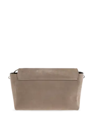 AMI Paris Leather Shoulder Bag With Logo