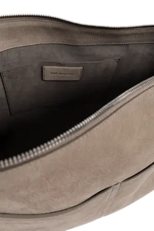 AMI Paris Leather Shoulder Bag With Logo