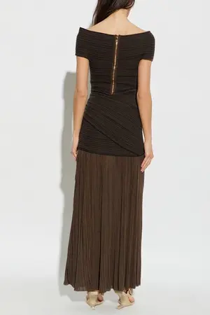 Balmain Off-the-shoulder Maxi Dress