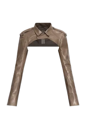 Rick Owens Cropped Leather Jacket