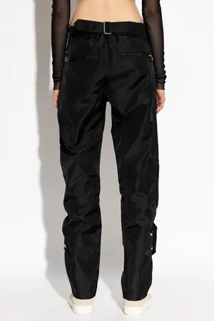 Rick Owens Trousers With Belt - Black