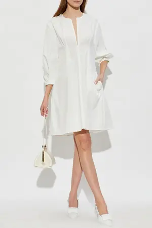TOTEME V-neck A-line Dress - White