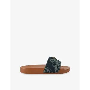 Kurt Geiger Meena Eagle Denim Slides