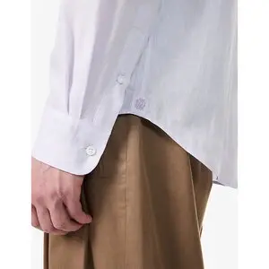 Dunhill Pointed-collar Regular-fit Linen Shirt